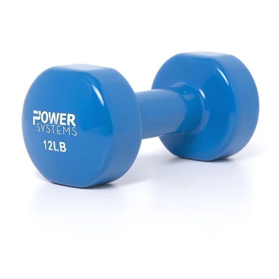 12 lb Deluxe Vinyl Dumbbell Prime - Light Blue | Full Circle Padding