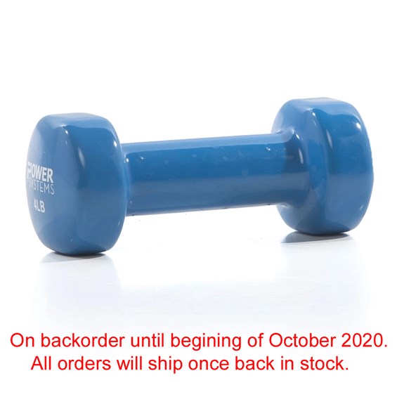 4 lb Deluxe Vinyl Dumbbell Prime - Light Blue | Full Circle Padding