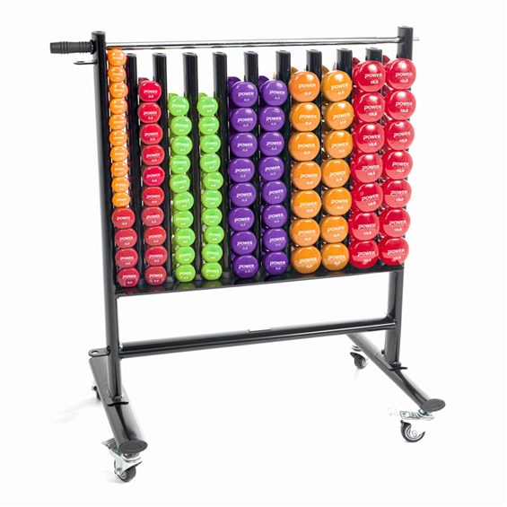 Power Systems Premium Dumbbell Storage Rack with 44 pairs of Vinyl ...
