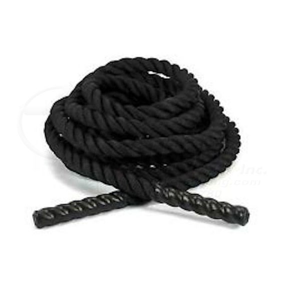 Tag 1-1/2" x 40' Black Battle Rope with Grip | Full Circle Padding