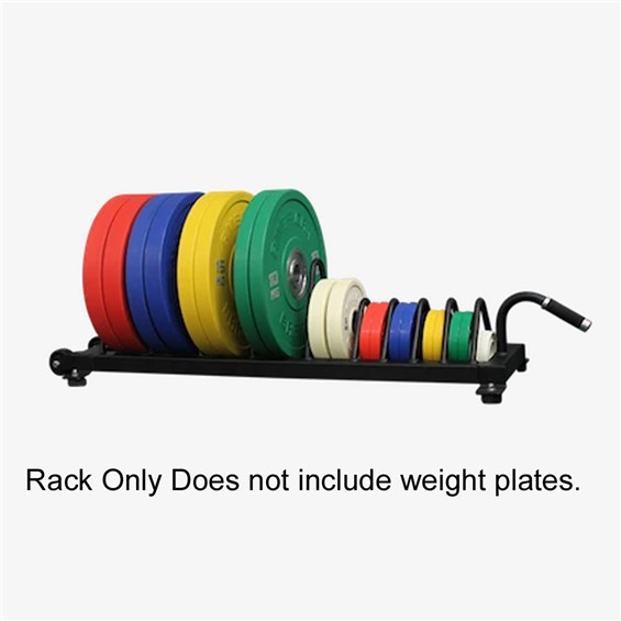 Rolling Horizontal Bumper Plate Rack | Full Circle Padding