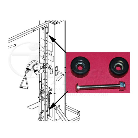 Adjustable Cable Crossover Rubber Stop Assembly Kit - Two Rubber ...