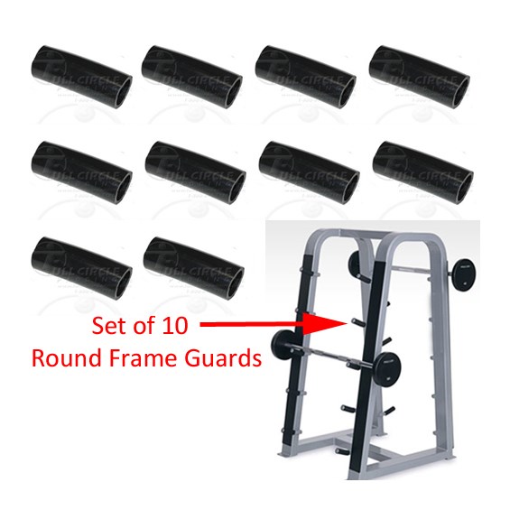 Set of 10 - 1" x 3-3/4" Round Plastic Guards | Full Circle Padding