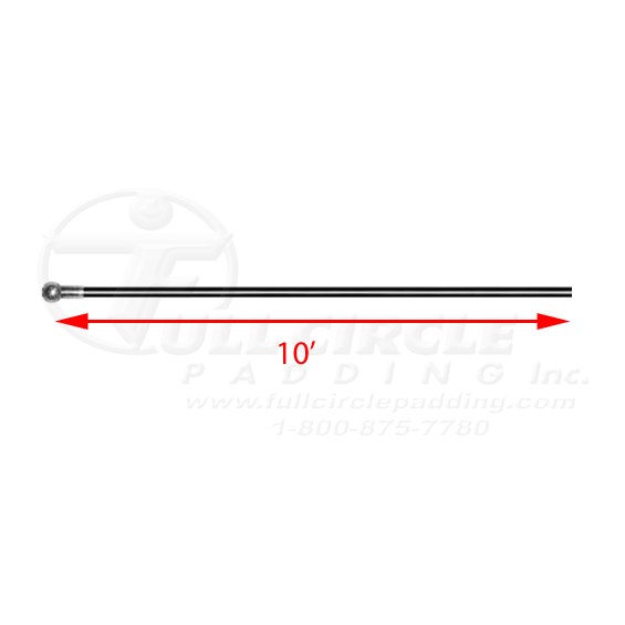 3/16" x 10' Ball & Shank Cable FW12810 | Full Circle Padding