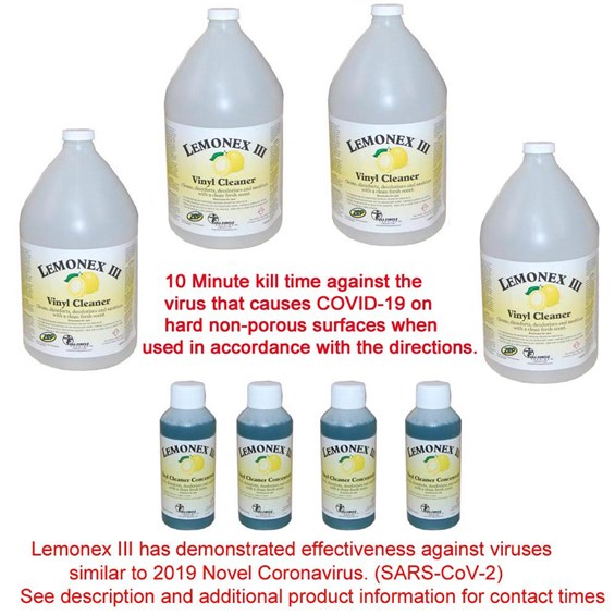 Lemonex III Vinyl Cleaner - 4 Gallon case | Full Circle Padding