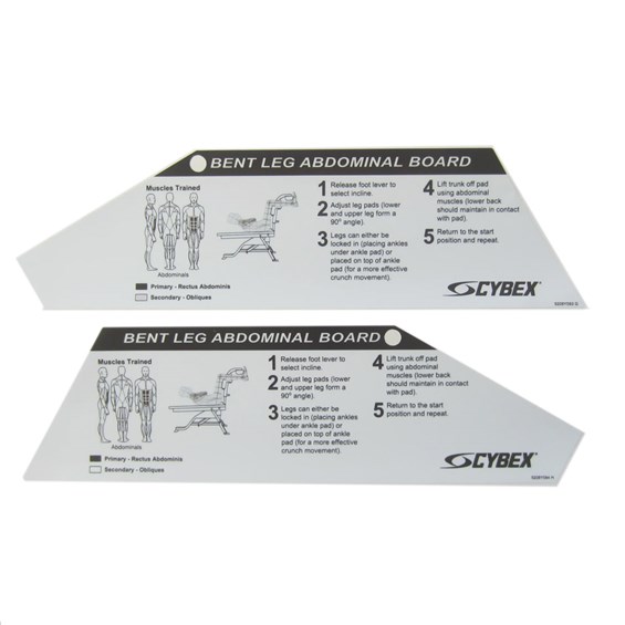 5208 Bent Leg Abdominal Board Instructional Placard Set- Left & Right ...