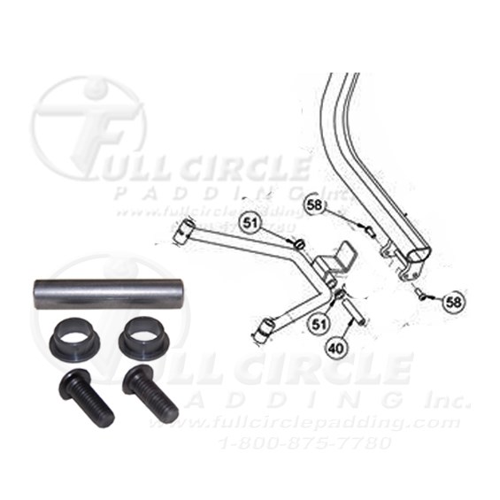 Pivot Pin and Bushing Assembly with Screws | Full Circle Padding
