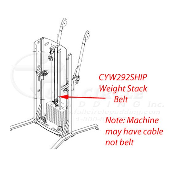 Cybex FT-360 Functional Trainer Weight Stack Belt | Full Circle Padding