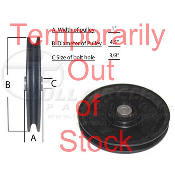 4-1/2" Pulley with 3/8" Hole (Actual OD 4-11/16") | Full Circle Padding