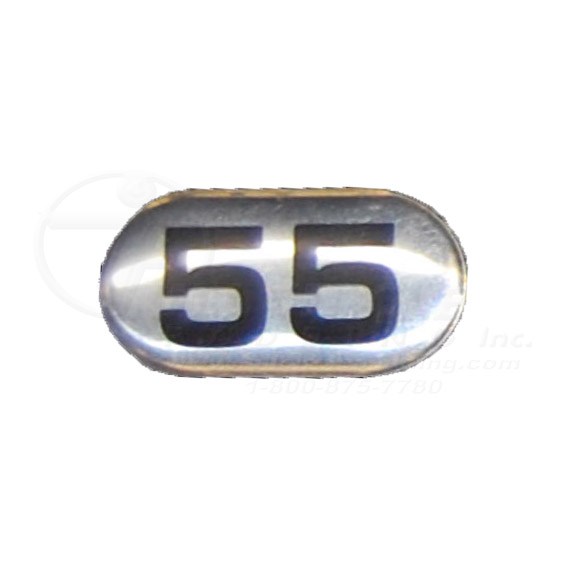 Silver Padded Dumbbell Sticker-55lb | Full Circle Padding