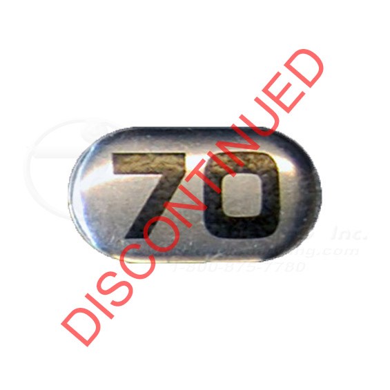 Silver Padded Dumbbell Sticker-70lb | Full Circle Padding