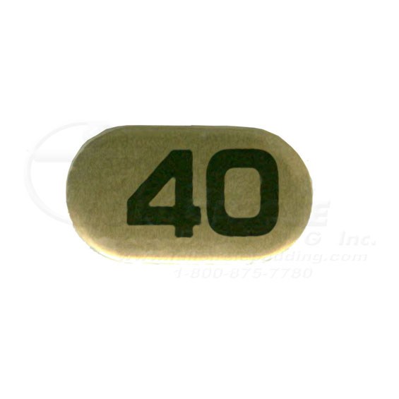 Gold Padded Dumbbell Sticker - 40 lb | Full Circle Padding