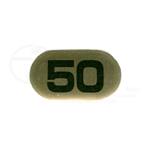 Gold Padded Dumbbell Sticker - 50 lb | Full Circle Padding