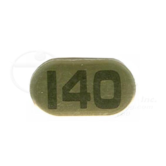 Gold Padded Dumbbell Sticker - 140 lb | Full Circle Padding