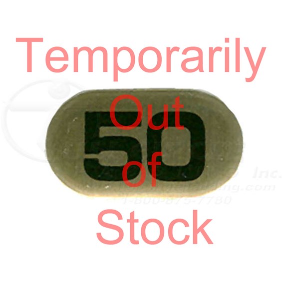 Gold Padded Dumbbell Sticker - 50 lb | Full Circle Padding