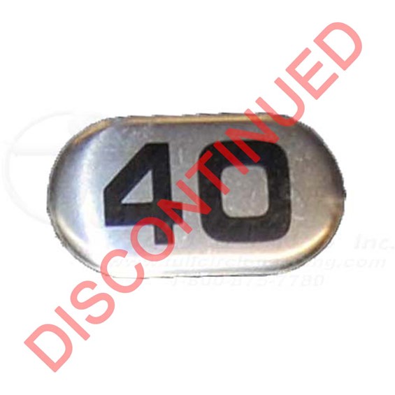 Silver Padded Dumbbell Sticker-40lb | Full Circle Padding