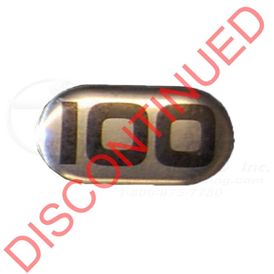 Silver Padded Dumbbell Sticker-100lb | Full Circle Padding