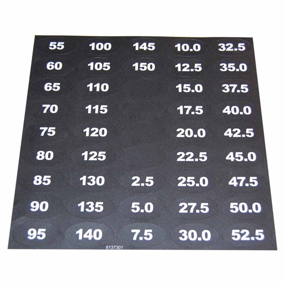 Dumbbell Rack Sticker Set | Full Circle Padding