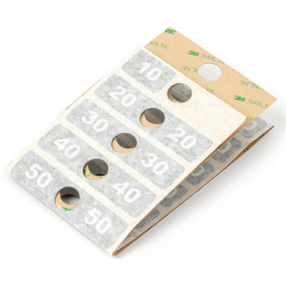 Weight Stack Decals 10 - 150 lb in 10 lb Increments | Full Circle Padding