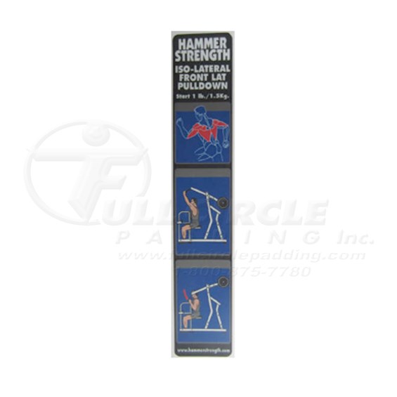 ILPD Front Pulldown Instruction Decal - 14" x 2-1/2" | Full Circle Padding