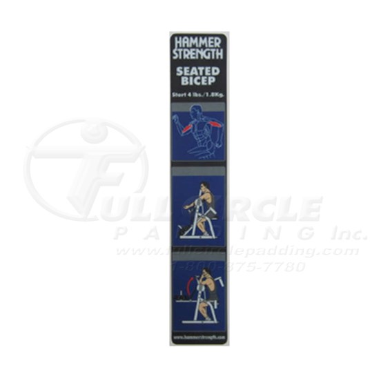 PLBI Seated Bicep Curl Instruction Decal - 14" x 2-1/2" | Full Circle ...