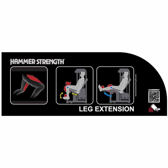 HS-LE Leg Extension Placard Assembly | Full Circle Padding