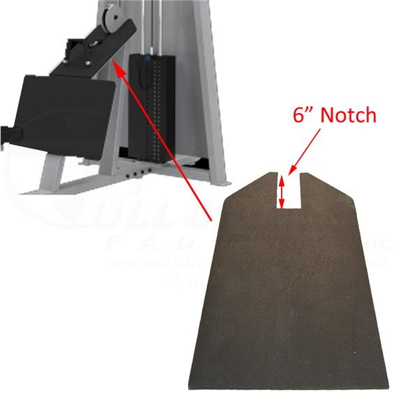 Heavy Duty Top Rubber Foot Plate with 6" Notch and Adhesive Transfer ...