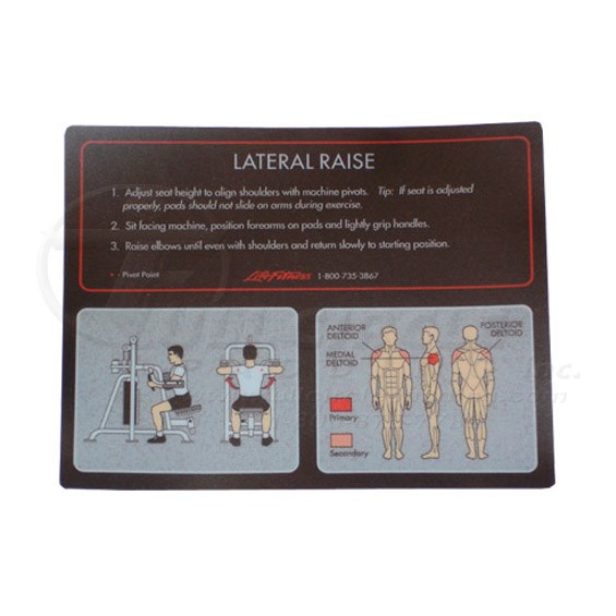 SU31 Lateral Raise Placard Decal with Mounting Plastic | Full Circle ...