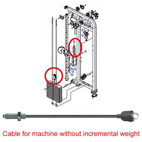 CMDAP Dual Adjustable Pulley Cable with Swivel End - without ...