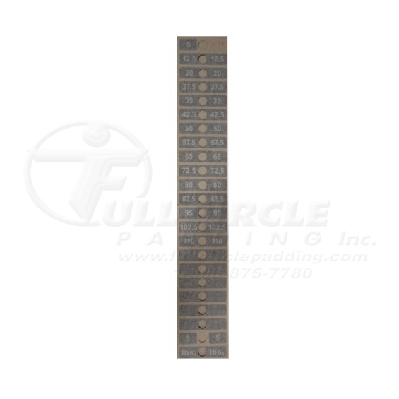Weight Stack Decal - 5 - 110lb in 7-1/2lb Increments | Full Circle Padding