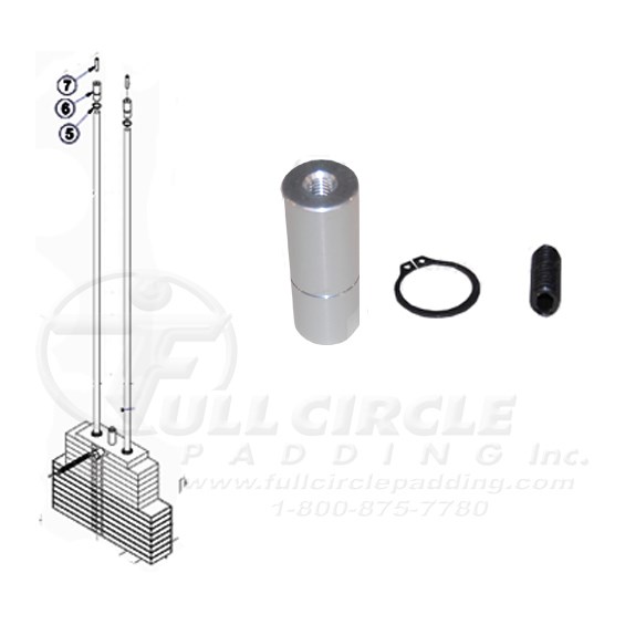 Retainer for Guide Rod with Retaining Ring and Set Screw | Full Circle ...