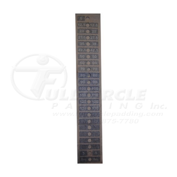 Weight Stack Decals 5 - 50 lb in 7.5 lb Increments 60 - 130 lb in 10 lb ...