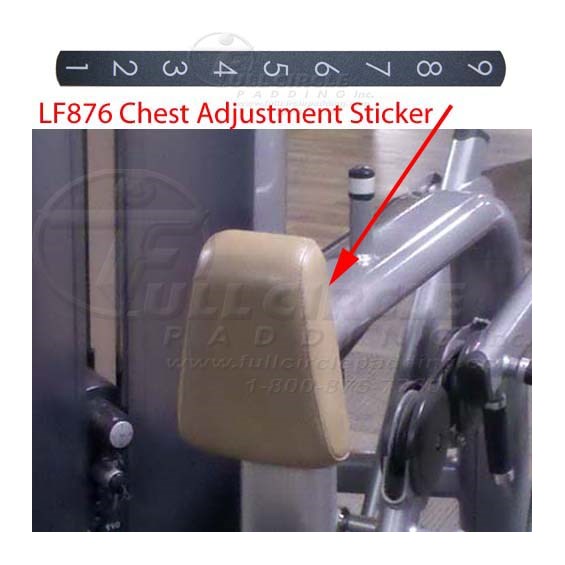 Chest Pad Adjustment Sticker Numbered 9-1 | Full Circle Padding
