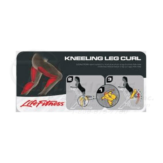 SPLKLC Kneeling Leg Curl Instructional Placard | Full Circle Padding