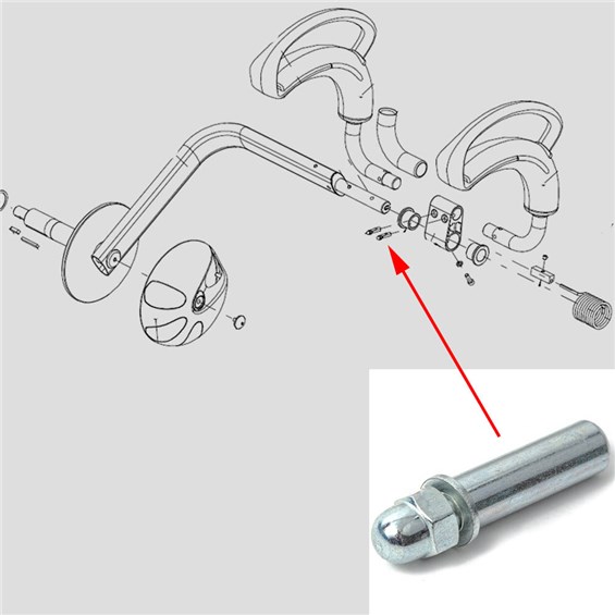 Threaded Conical Pin with Cap Nut and Washer | Full Circle Padding