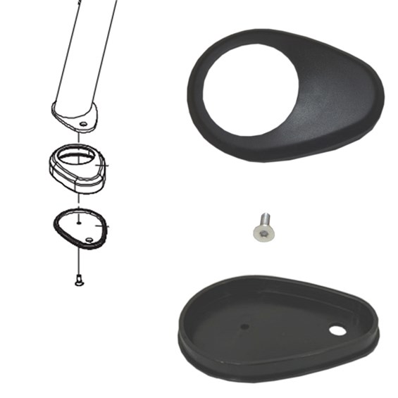 Plastic Foot Cover with Foot Pad and Screw - Teardrop Shaped | Full ...