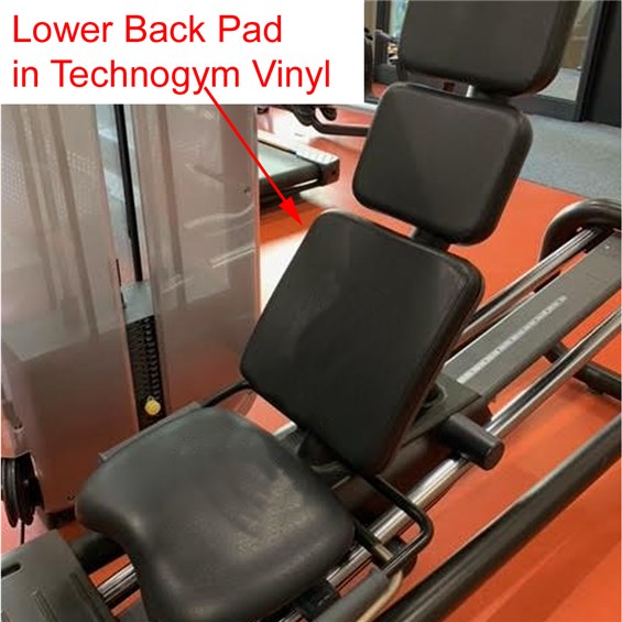 Lower Back Pad in Technogym Vinyl | Full Circle Padding