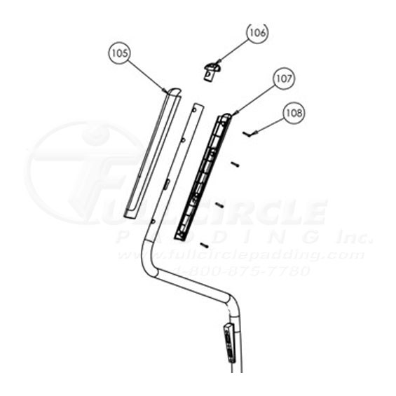 Elliptical Hand Grip Assembly - Stone Gray | Full Circle Padding