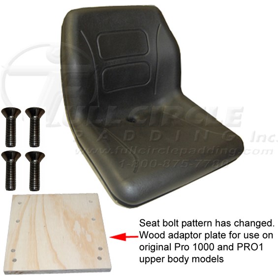 Bucket Seat with Wood Adaptor Plate SCI103 | Full Circle Padding