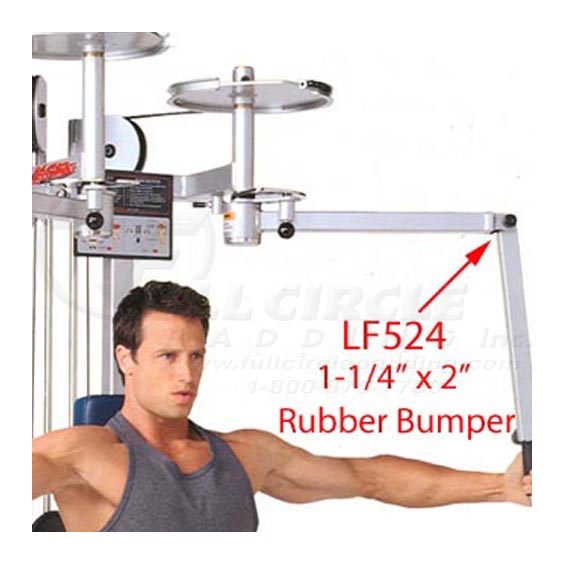 SU35 Pec Fly/Rear Delt Movement Arm Rubber Bumper 1-1/4" x 2" x 3/8" with 3M Adhesive Transfer ...