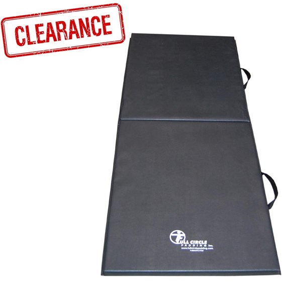 2' x 5' x1-3/8" Black Bi-Fold Stretch Mat with Dense X-Link Foam and ...