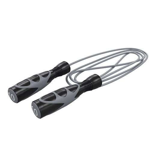 Power Systems Elite Jump Rope - 10' Gray | Full Circle Padding