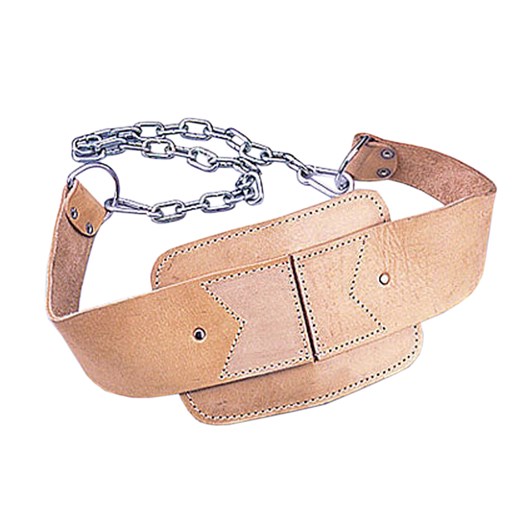 Leather Padded Dip Belt with Heavy Duty Chain | Full Circle Padding