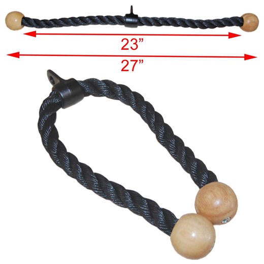 Triceps Rope with Wooden Balls 0TR20 | Full Circle Padding