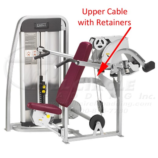 11010 Overhead Press Upper Cable with Retainers | Full Circle Padding