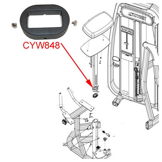 Plastic Frame Bushing CYW848 | Full Circle Padding