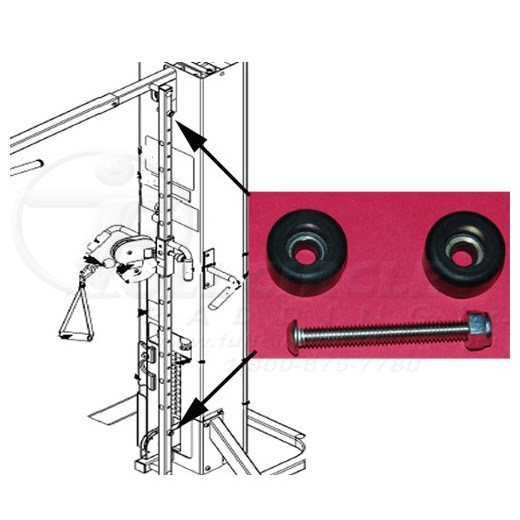 Adjustable Cable Crossover Rubber Stop Assembly Kit - Two Rubber ...