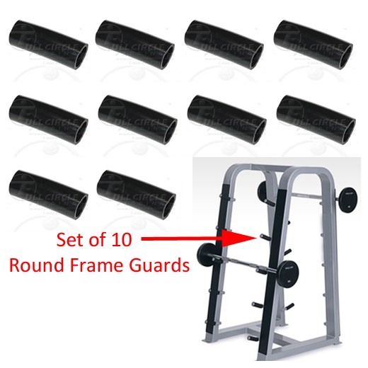 Set of 10 - 1" x 3-3/4" Round Plastic Guards | Full Circle Padding