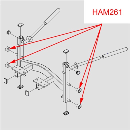 Glute/Ham Plastic Spacer | Full Circle Padding