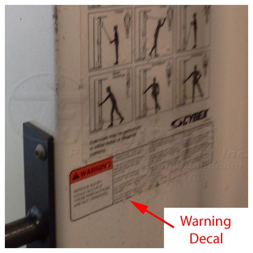 Warning Decal - 2-1/4" x 8-1/2" | Full Circle Padding